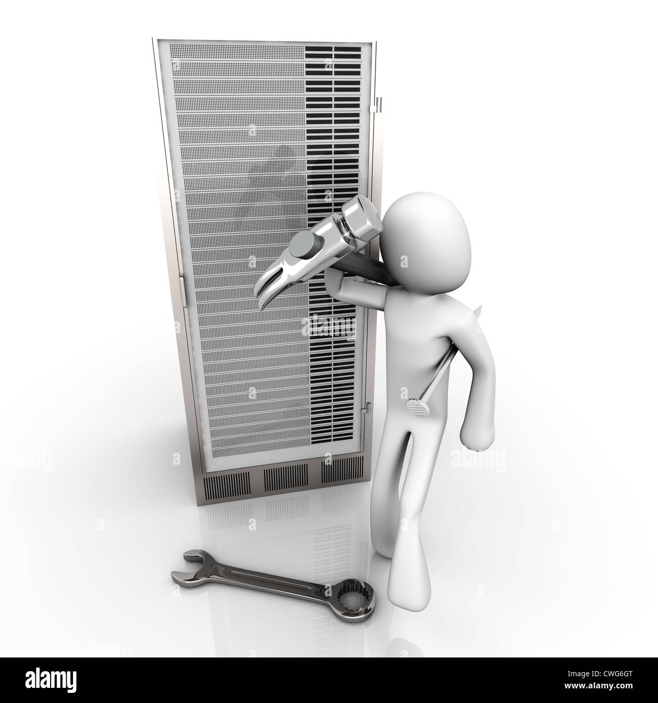 Repairing a Server tower Stock Photo - Alamy