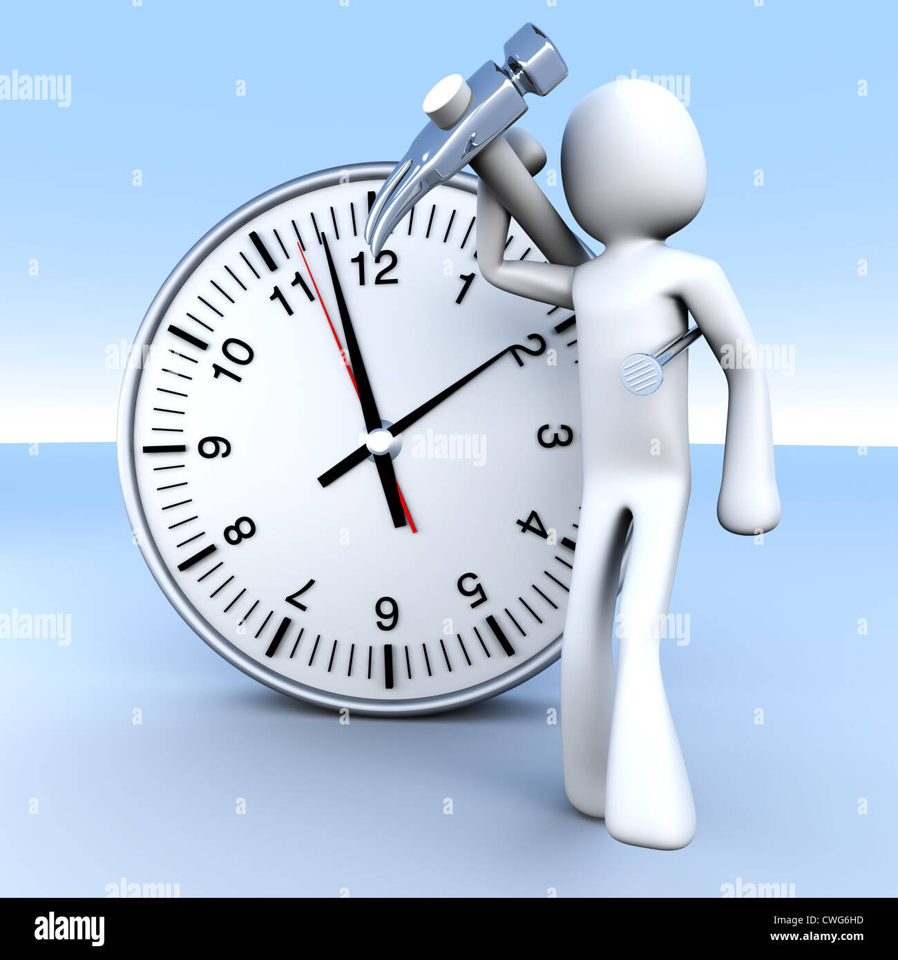 Cartoon figure clock hi-res stock photography and images - Alamy