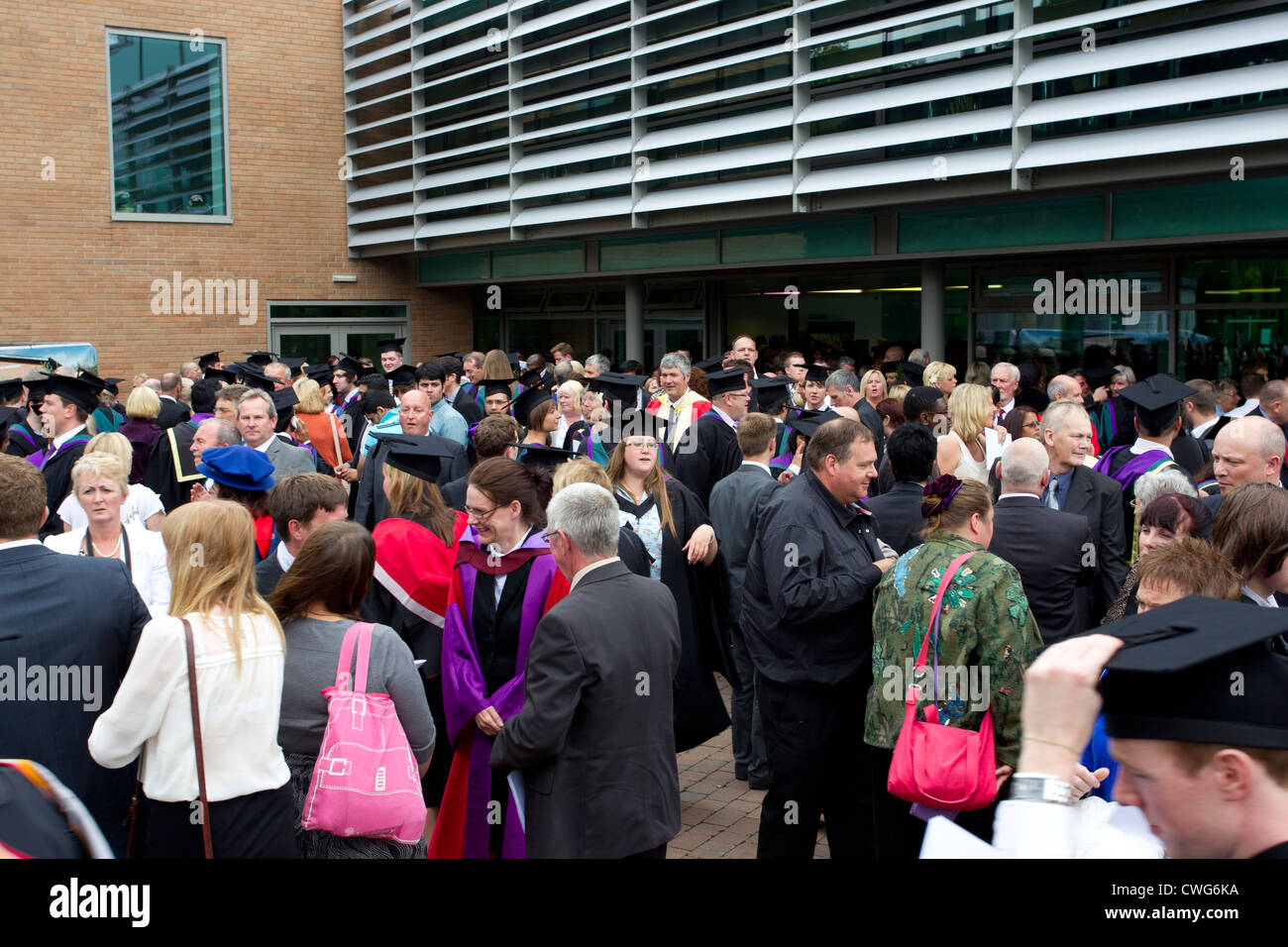 Edge Hill University parents & new graduates after graduation Stock ...