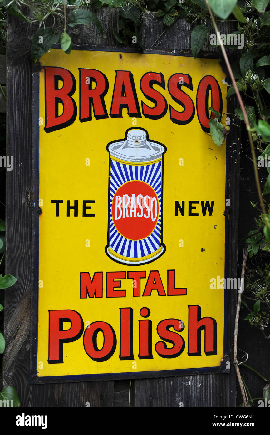 Old Enamel Brasso advert at Blists Victorian Town Museum near ...