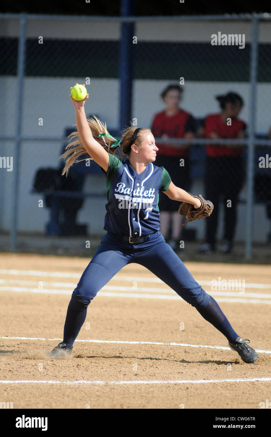 Softball Players Throwing