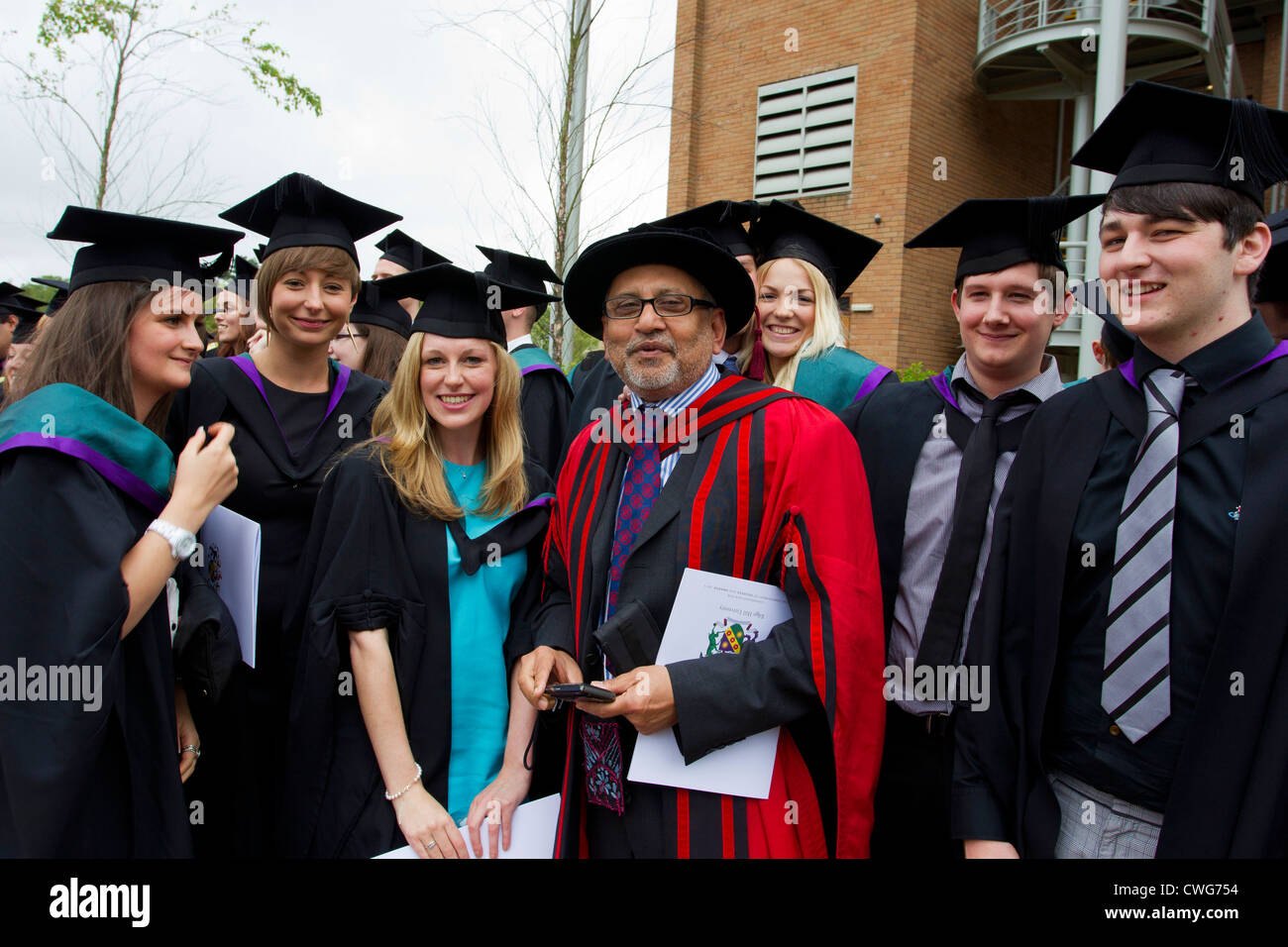 Edge Hill University Ormskirk, Students with their tutor on graduation ...