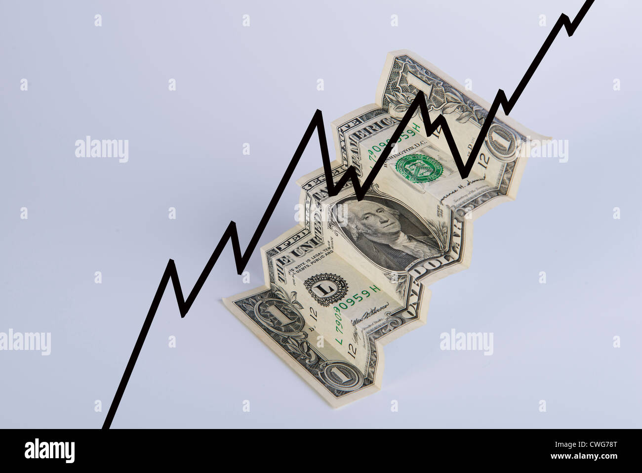 Dollar graph hi-res stock photography and images - Alamy