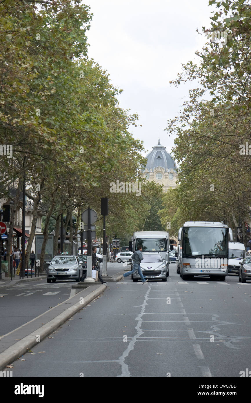 Perspective view of Boulevard de Sébastopol, Paris Stock Photo - Alamy