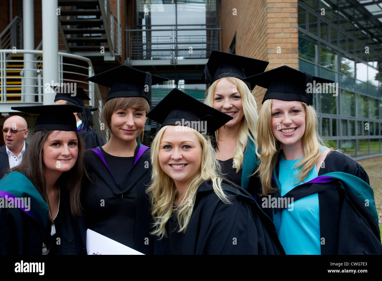 Edge Hill University Ormskirk, Students on graduation posing for ...