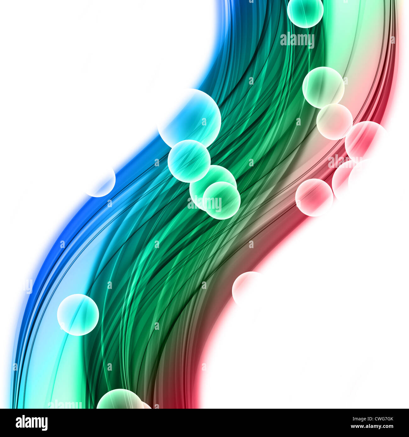 Abstract elegant wave design with bubbles and space for your text Stock ...