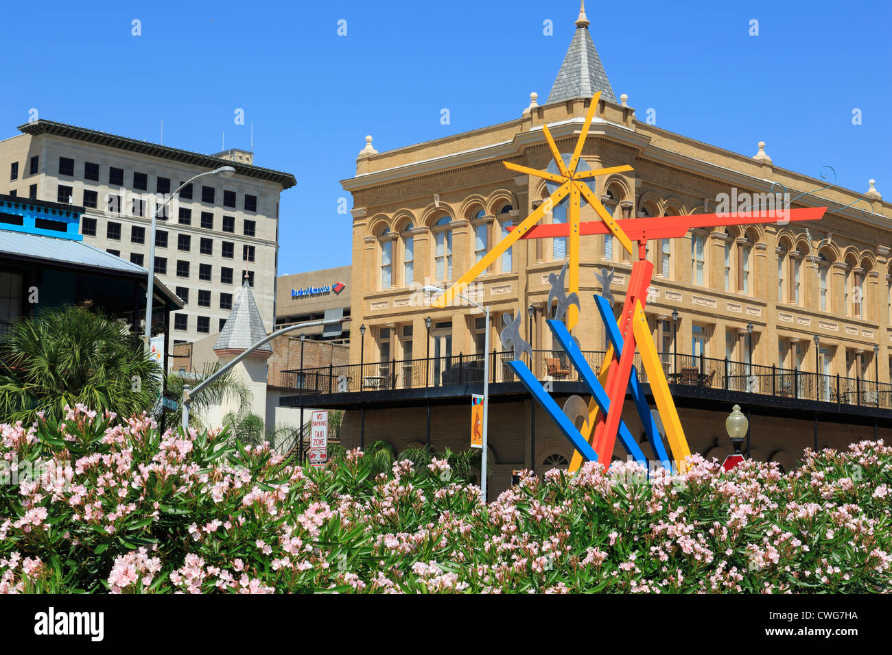 Moody Avenue in the Historic Strand District,Galveston,Texas,USA Stock ...