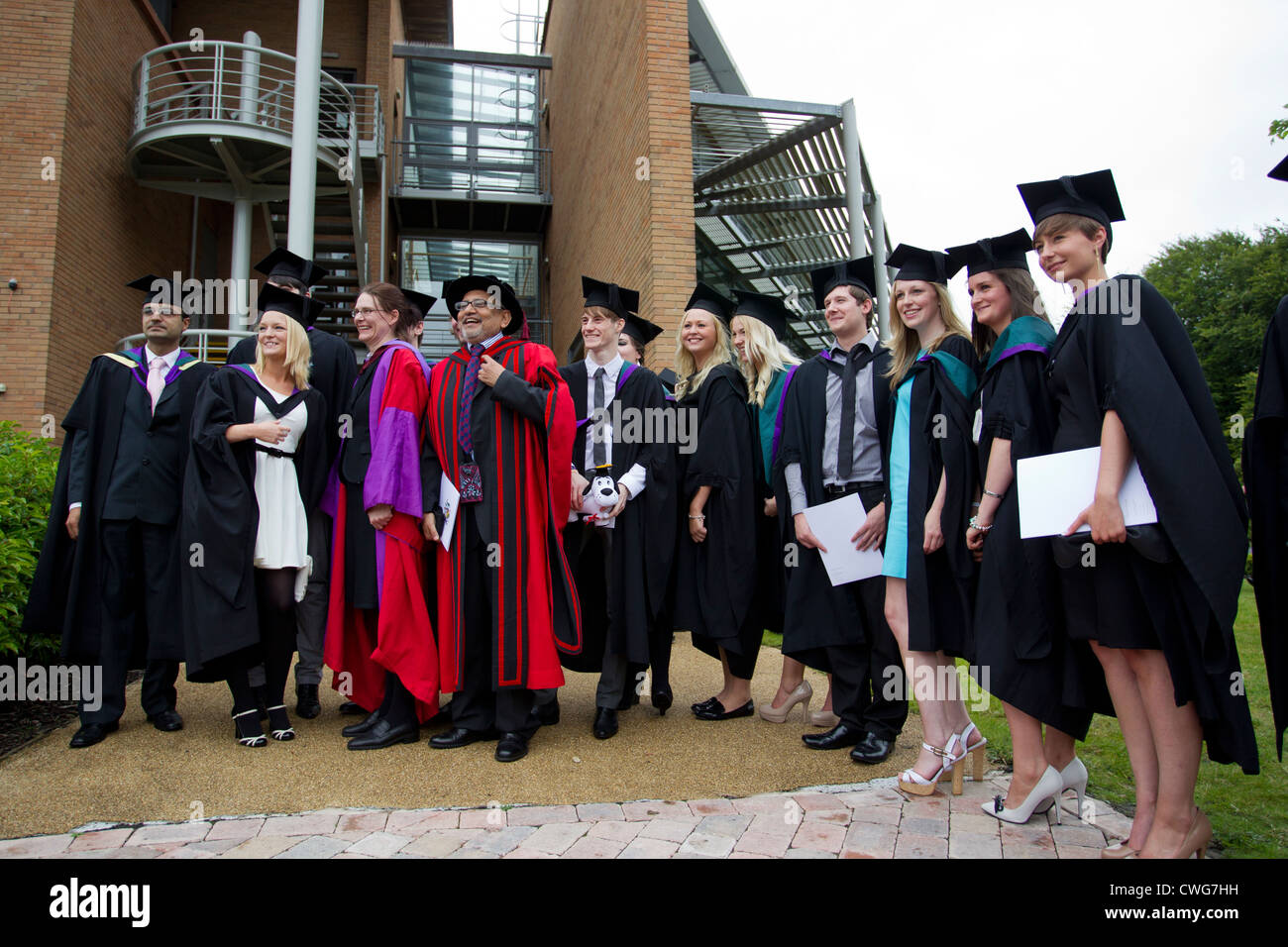 Edge Hill University Ormskirk, Students with their tutors on graduation ...