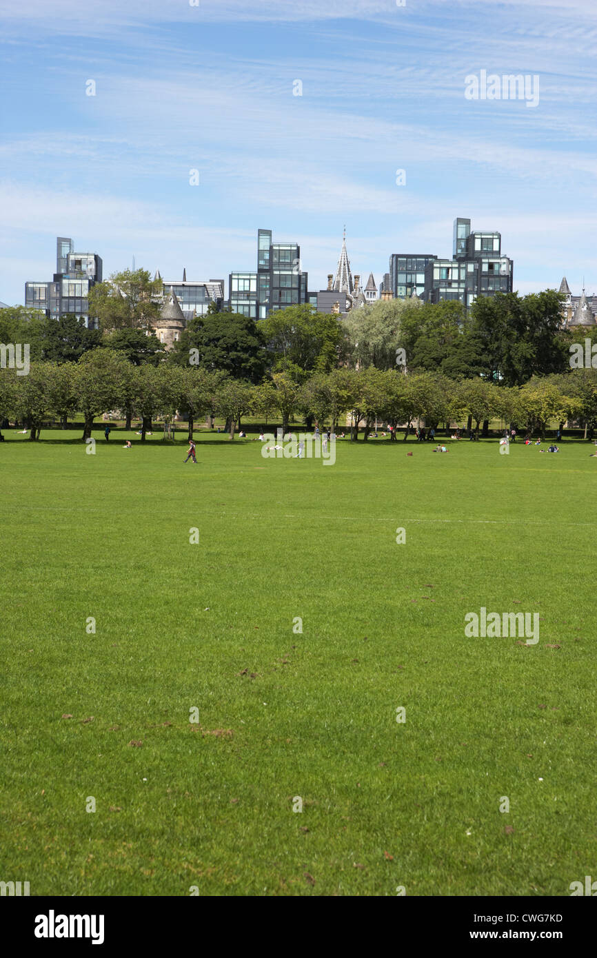 the meadows public park in the centre of edinburgh, scotland, uk ...