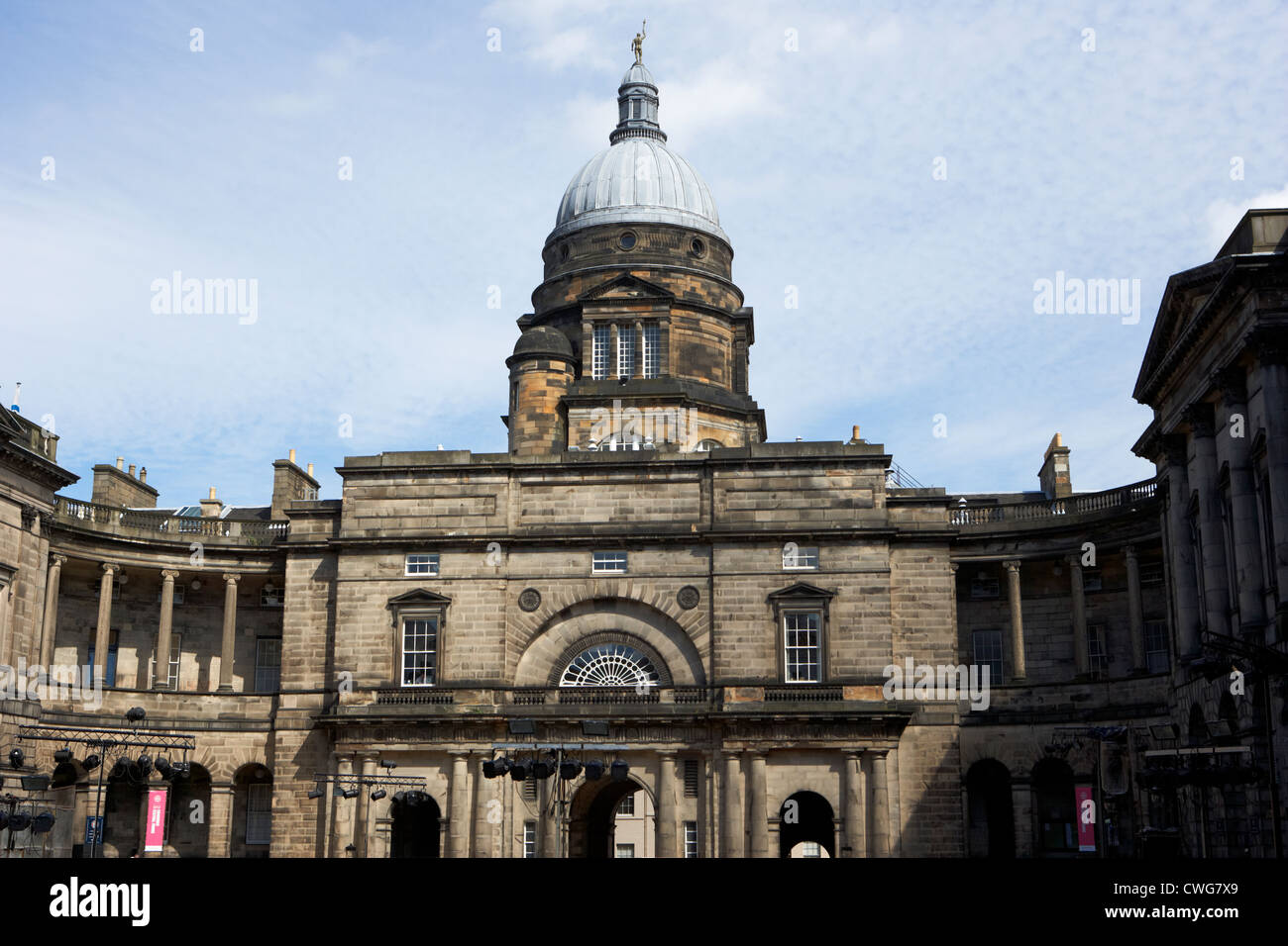 university of edinburgh old college building with dome, scotland, uk ...