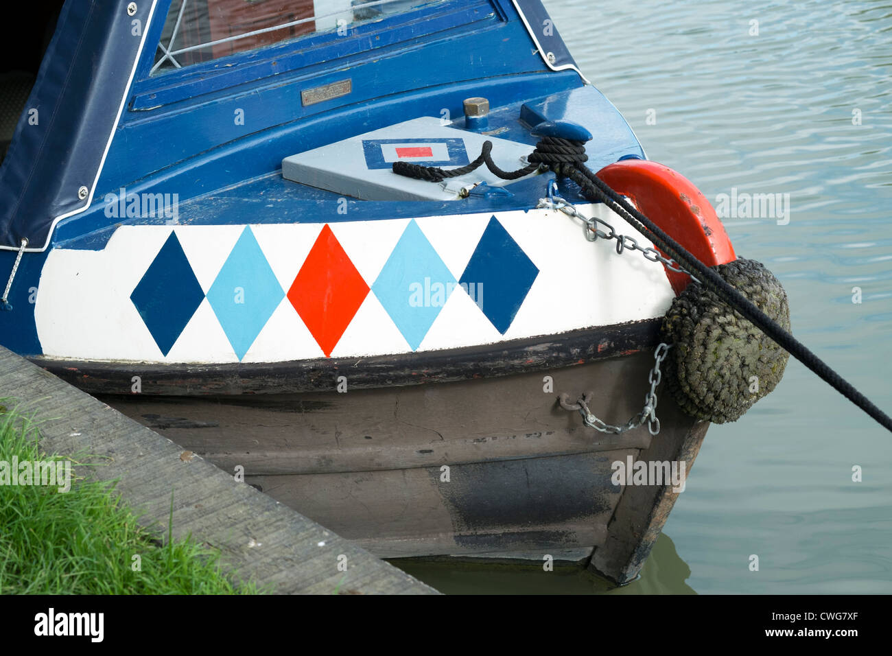 Bow of a narrow boat Stock Photo - Alamy