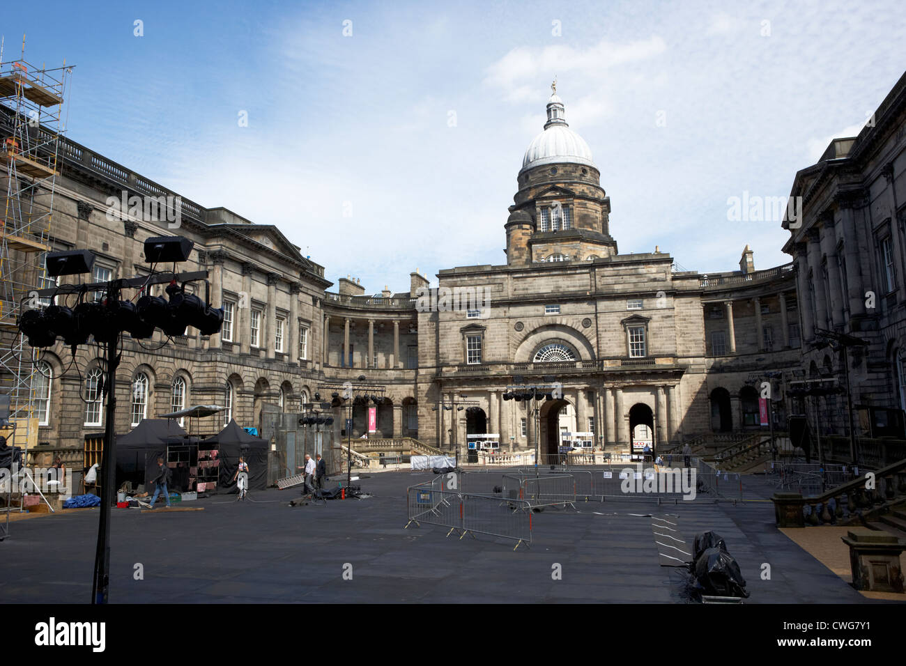 university of edinburgh old college building quad staging an event ...