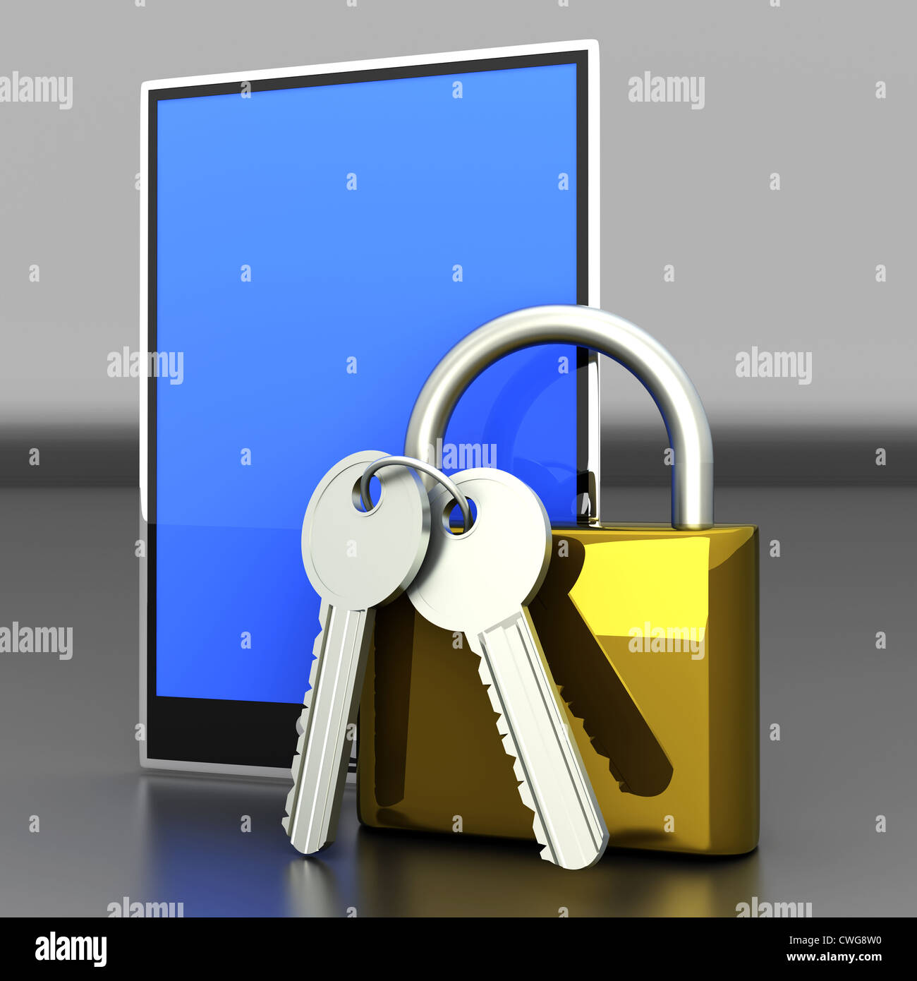 A secure Tablet PC Stock Photo - Alamy