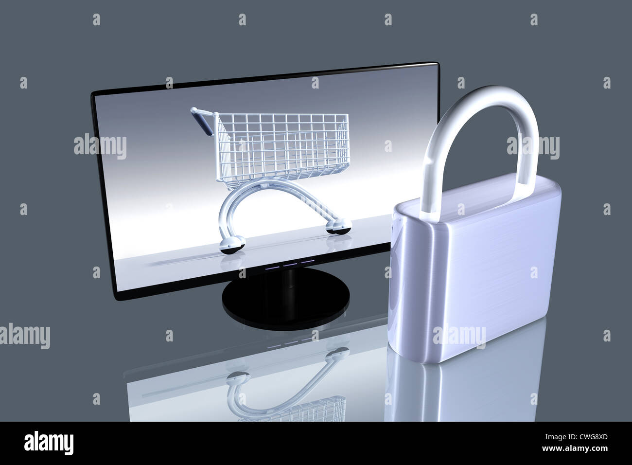 Secure online shopping Stock Photo - Alamy