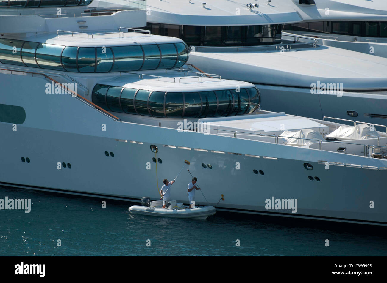One of the worlds largest private superyachts - named Enigma moored in ...