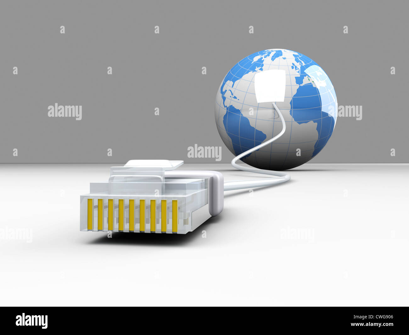 A cable connected World Stock Photo - Alamy