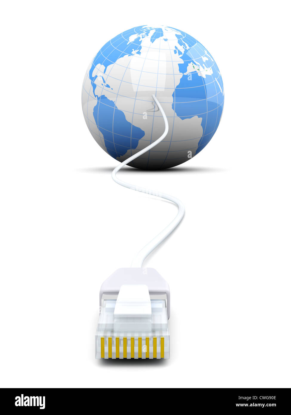 A cable connected World Stock Photo - Alamy