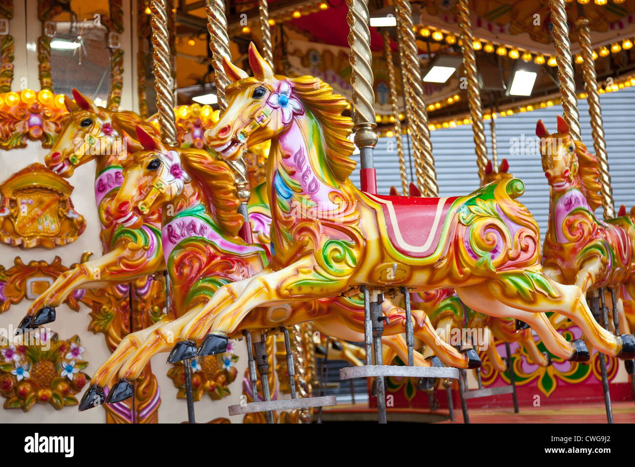 Merry go round horses hi-res stock photography and images - Alamy