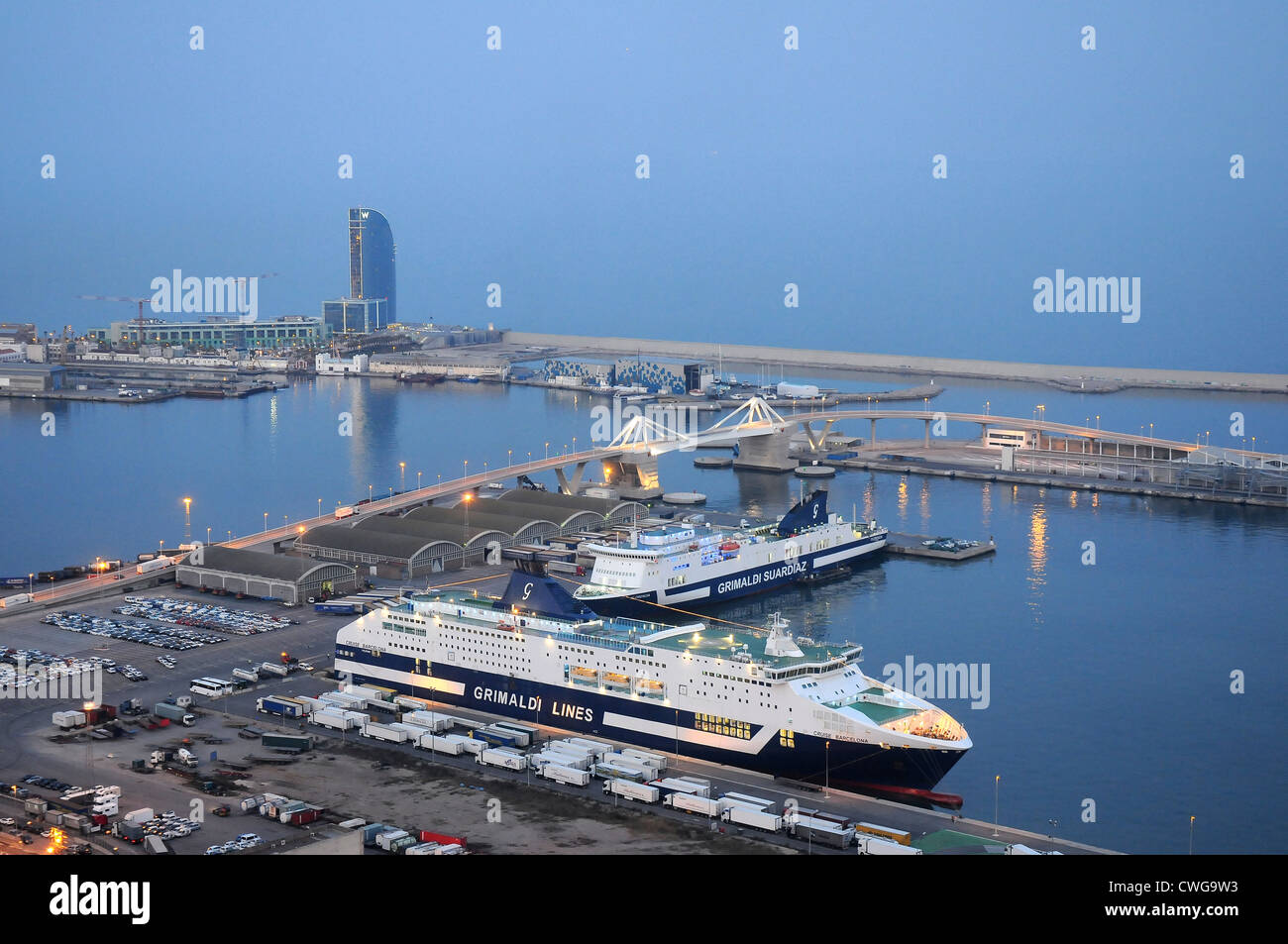 Port of Barcelona with two cruises Grimaldy lines from Barcelona and ...