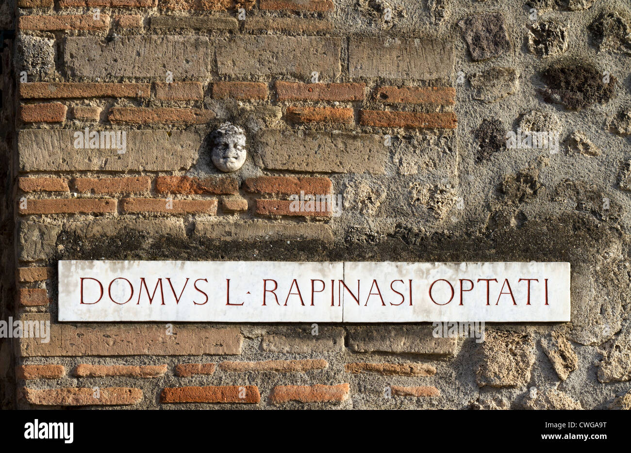 Pompeii street sign hi-res stock photography and images - Alamy