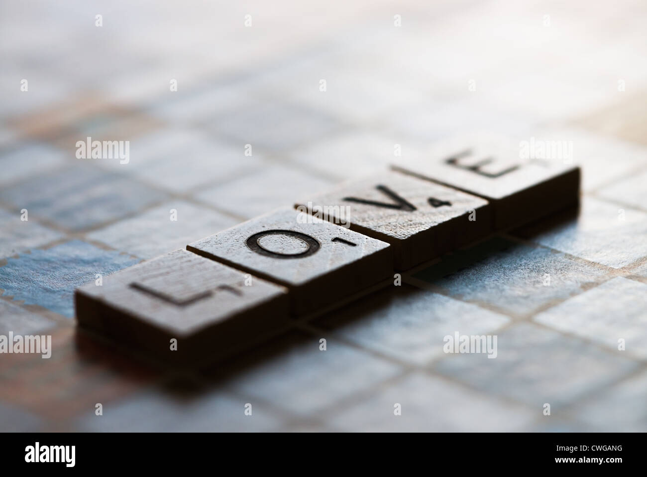 Letter tiles spelling the word Stock Photo - Alamy