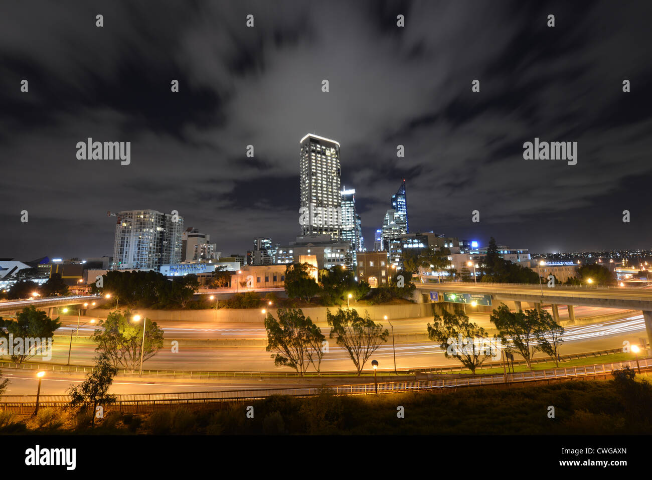 The Perth Skyline from Parliament House at Dusk Stock Photo - Alamy