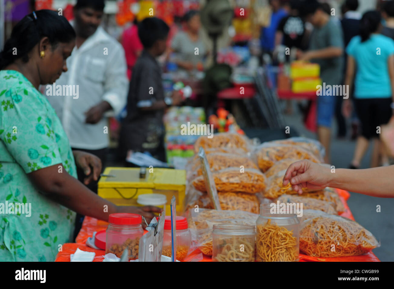 Malaysia, Melaka, local food stalls at Junker street party Stock Photo ...