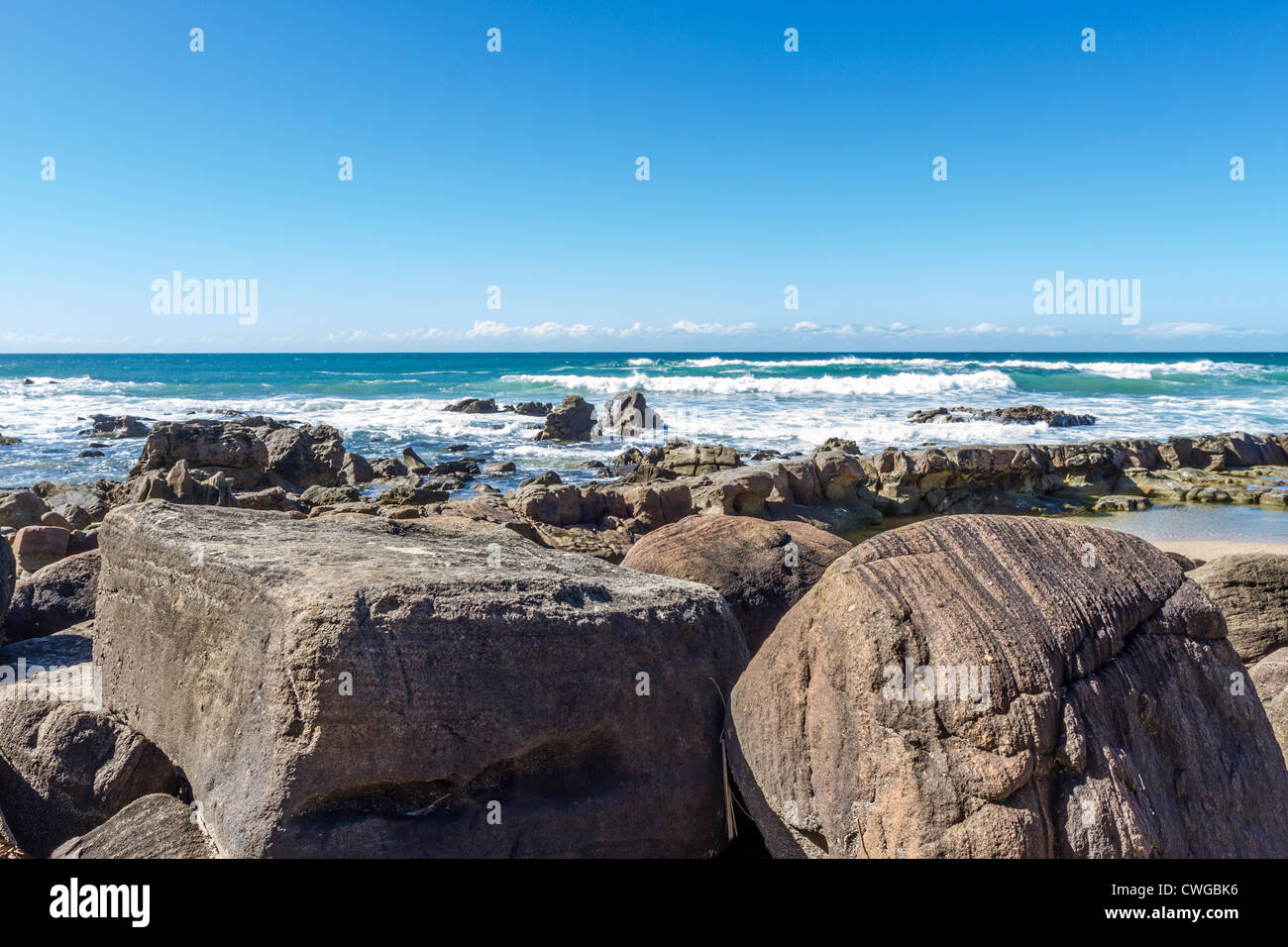 Volcanic rocks at Point Arkwright, Sunshine Coast, Queensland ...
