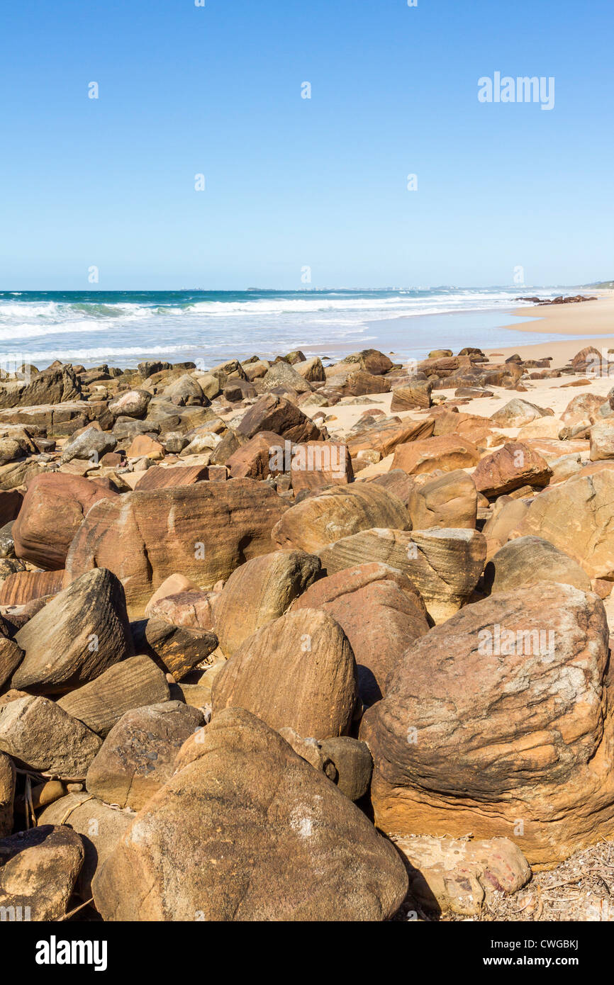 Volcanic rocks at Point Arkwright, Sunshine Coast, Queensland ...