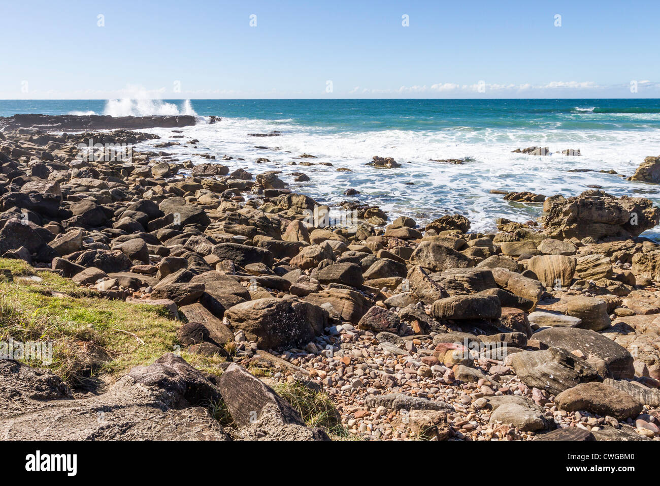 Volcanic rocks at Point Arkwright, Sunshine Coast, Queensland ...
