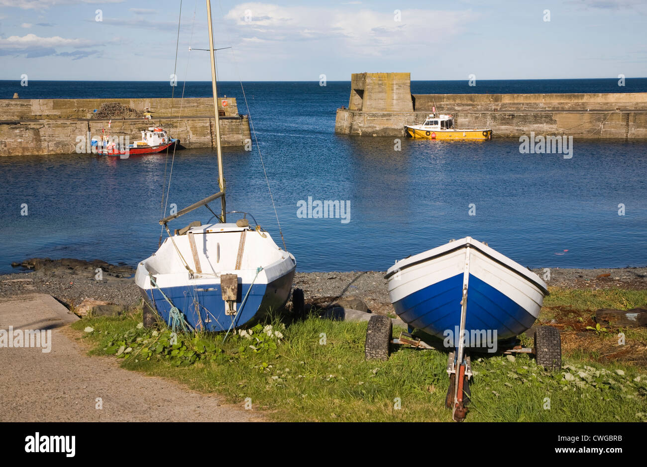 Craster harbour Northumberland coast England Stock Photo - Alamy