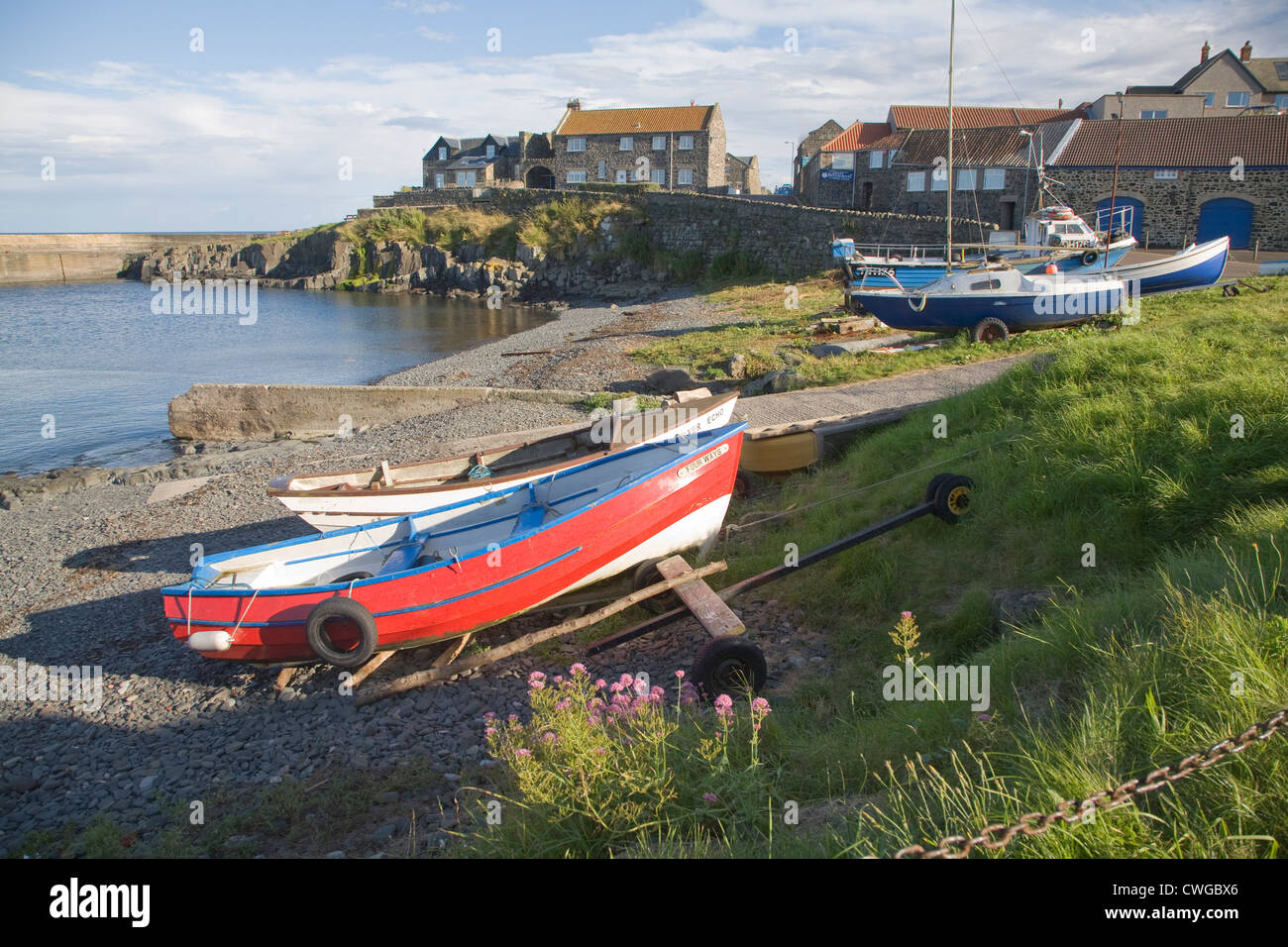 Craster harbour Northumberland coast England Stock Photo - Alamy
