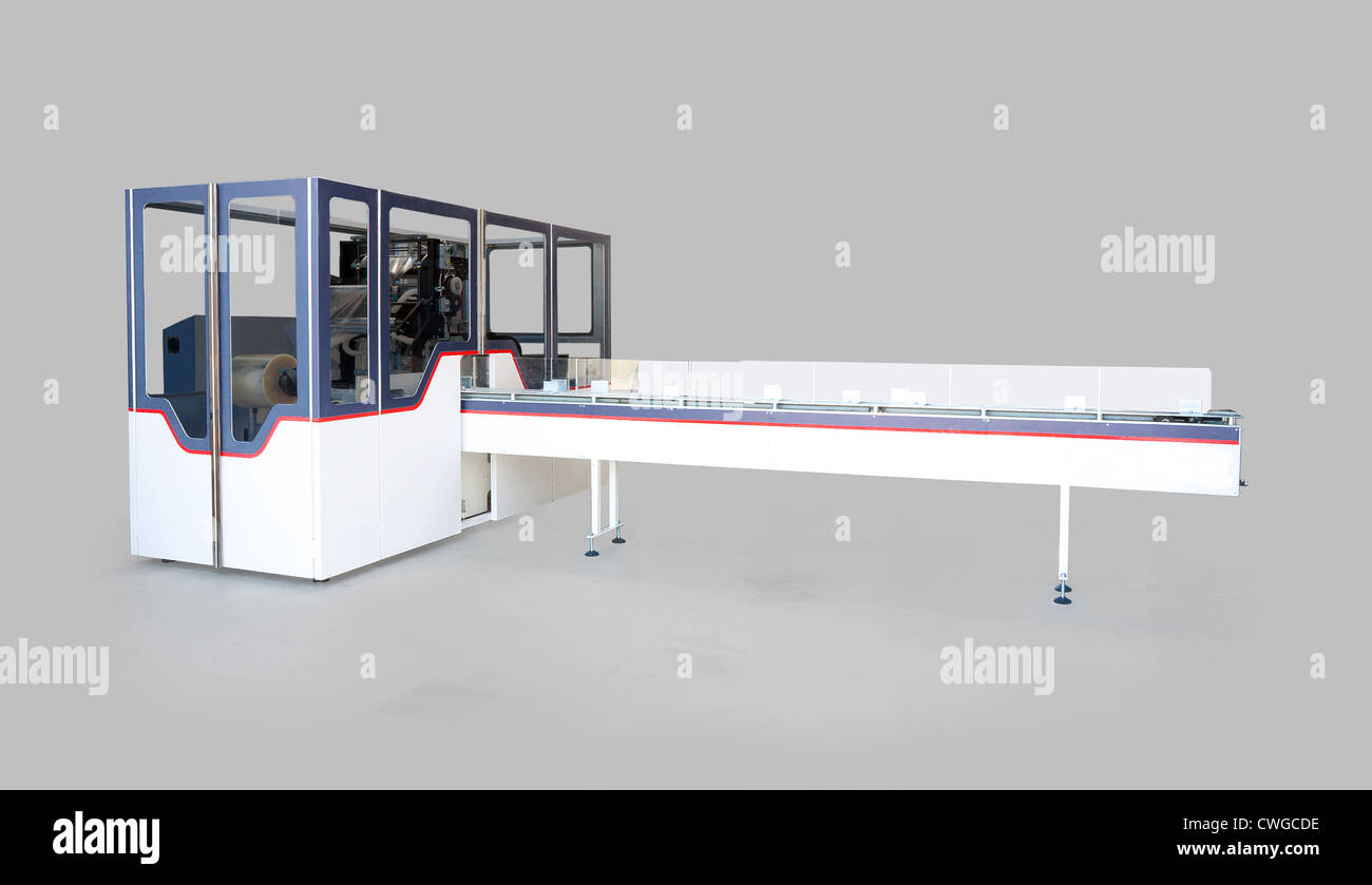 Modern packaging machine design, isolated on gray background Stock ...