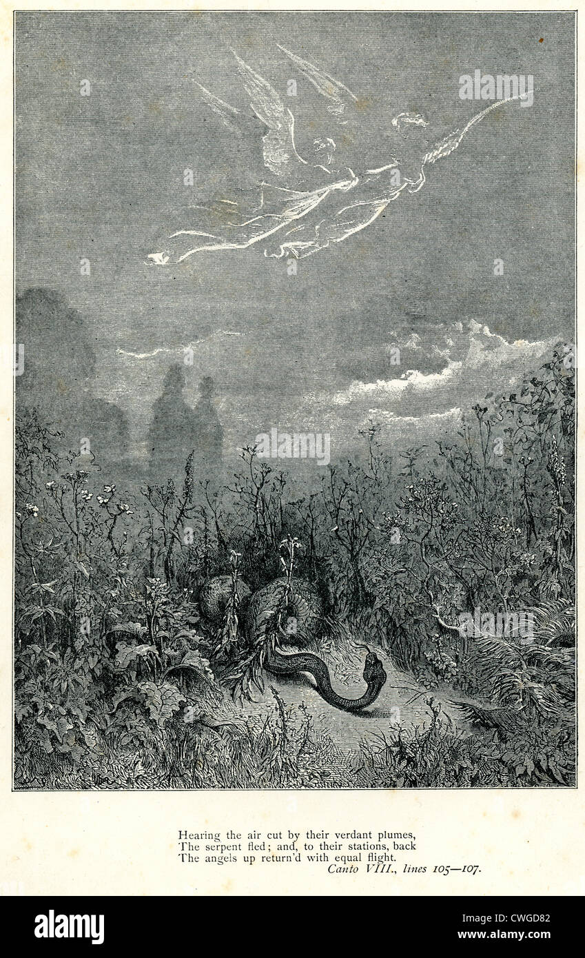 Inferno dante engraving snake hi-res stock photography and images - Alamy