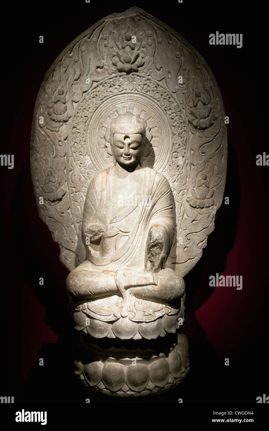 Ancient Chinese stone sculpture inside the biggest museum in Shanghai ...