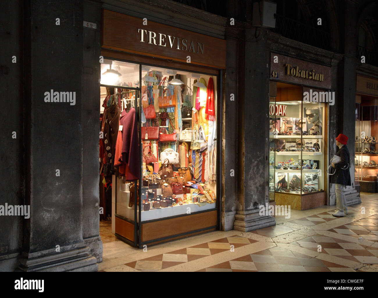 Venice, shops in Piazza San Marco Stock Photo - Alamy