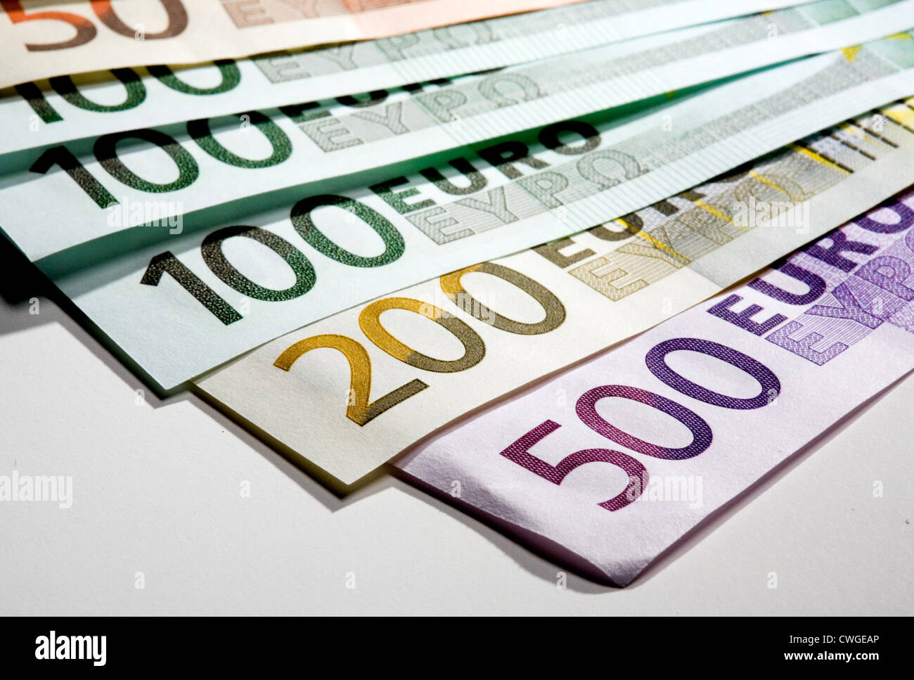 Berlin, a different compartments of euro notes Stock Photo - Alamy