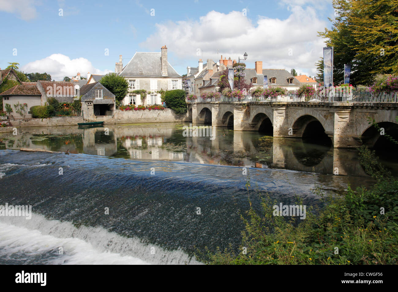 River Indre at Azay le Rideau, Loire Valley, France Stock Photo - Alamy