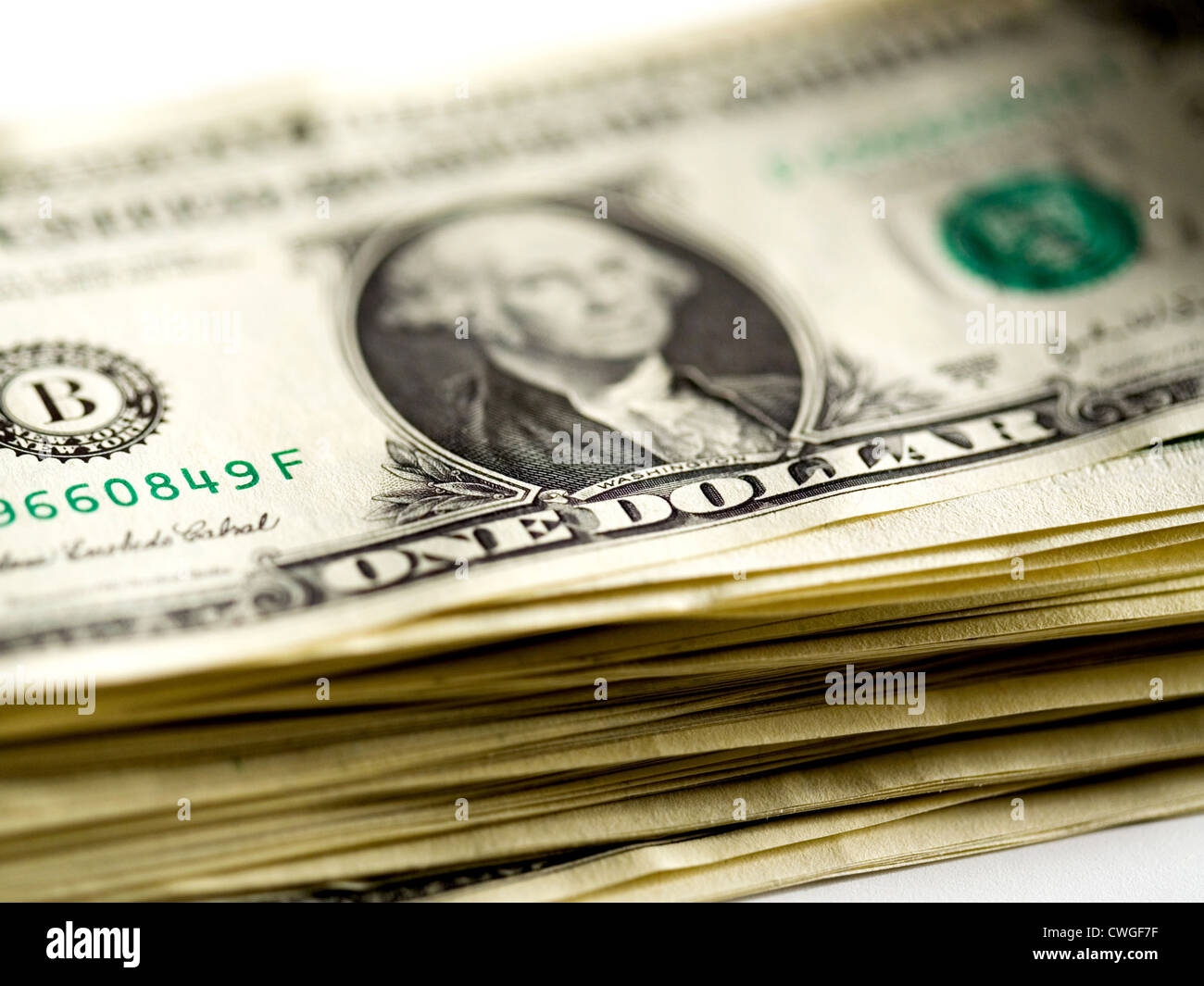 Berlin, close-up of stacked one U.S. dollar notes Stock Photo - Alamy