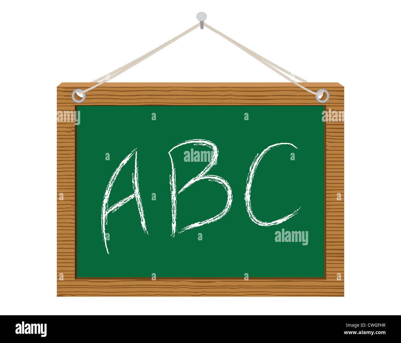 green chalkboard with ABC illustration Stock Photo - Alamy