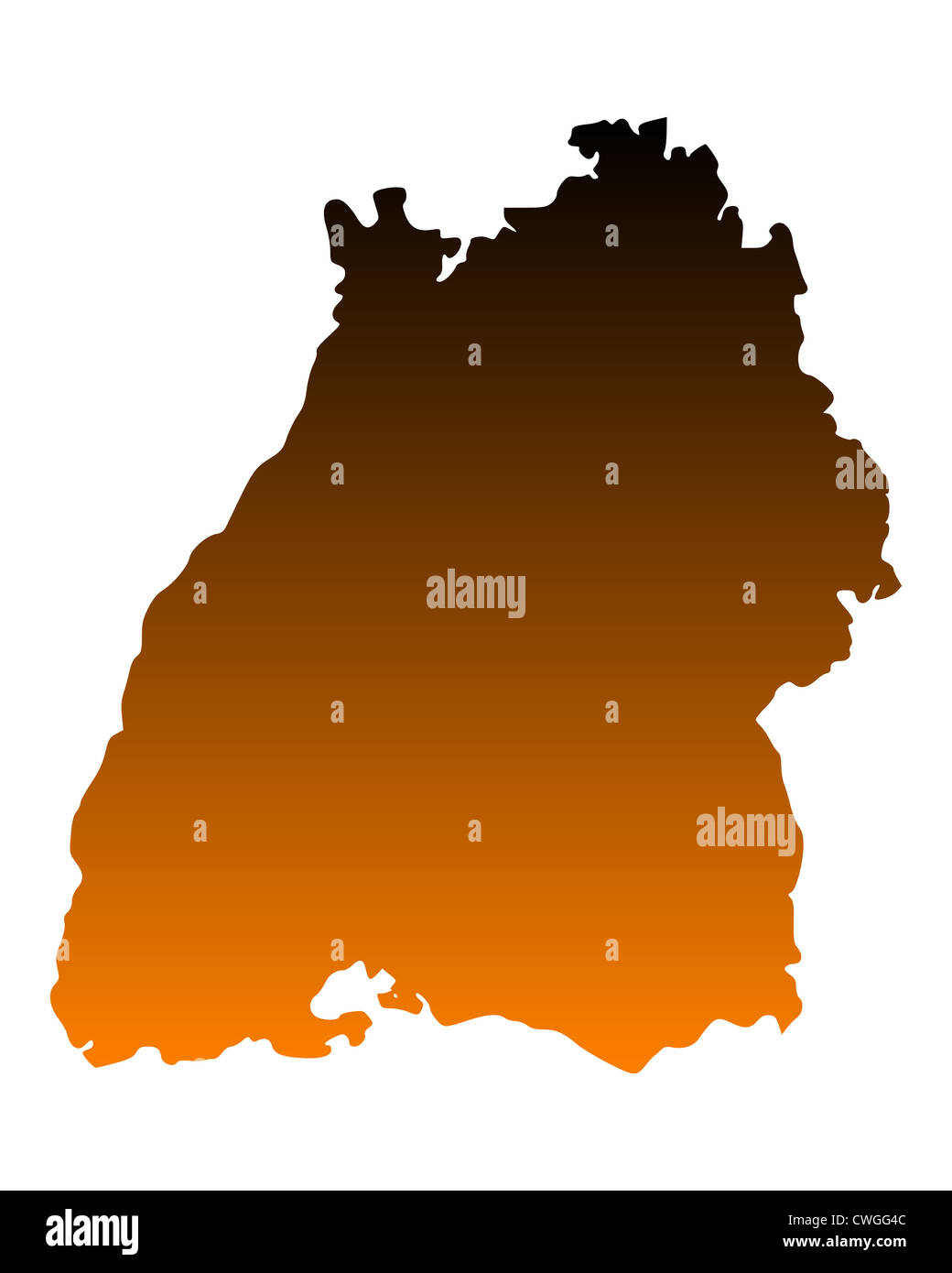 Map of Baden-Wuerttemberg Stock Photo - Alamy