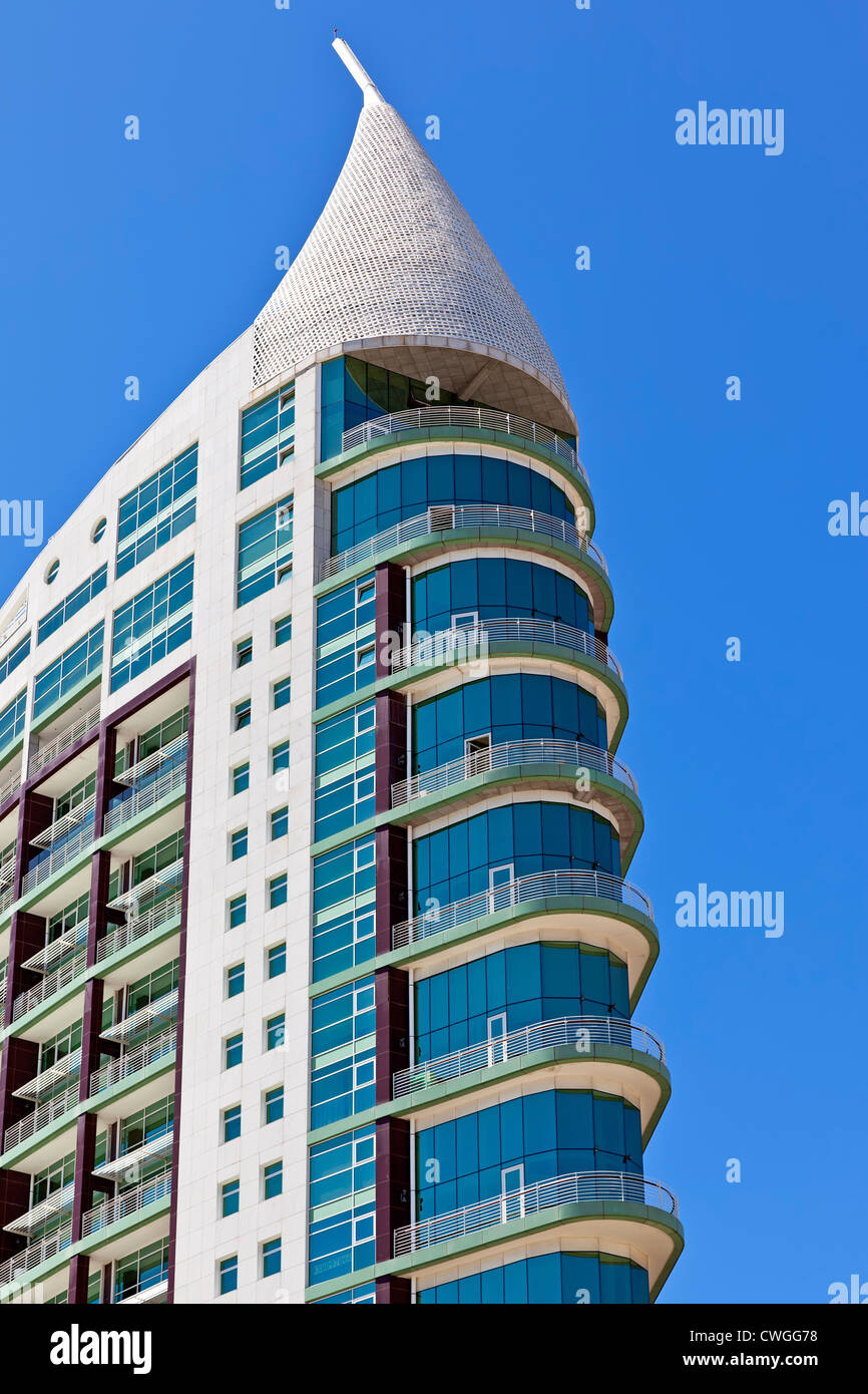 São Rafael Tower in Parque das Nações (Park of Nation), Lisbon ...