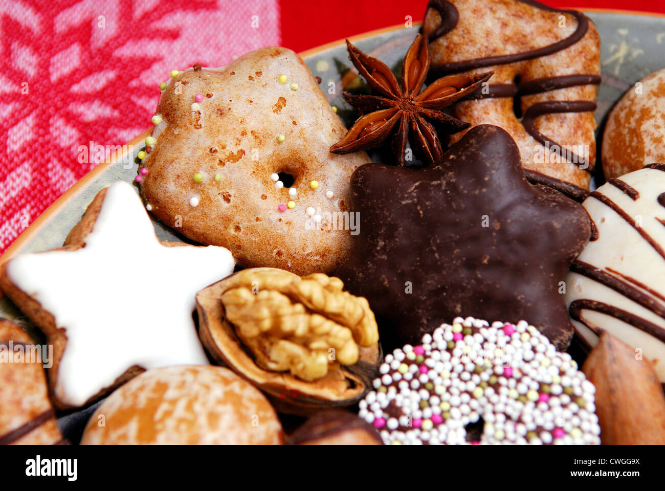 Berlin, a filled Advent plate with sweets Stock Photo - Alamy