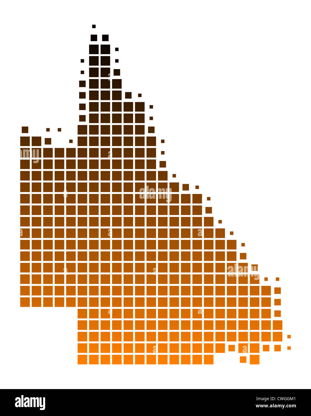 Map of Queensland Stock Photo - Alamy