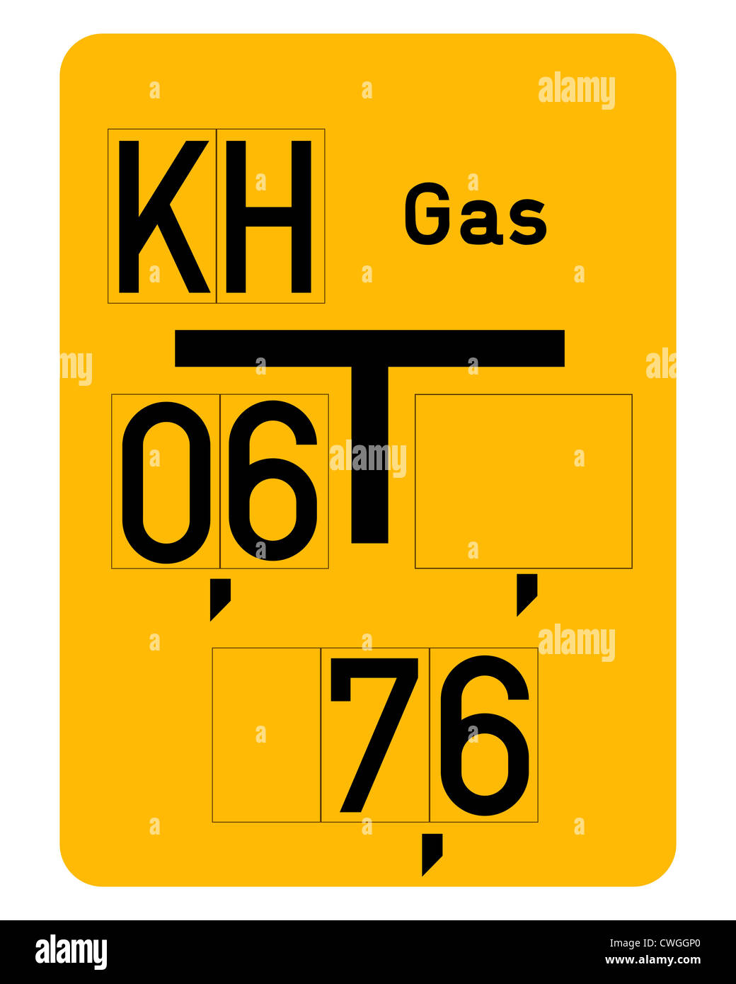 Gas pipe sign Stock Photo - Alamy