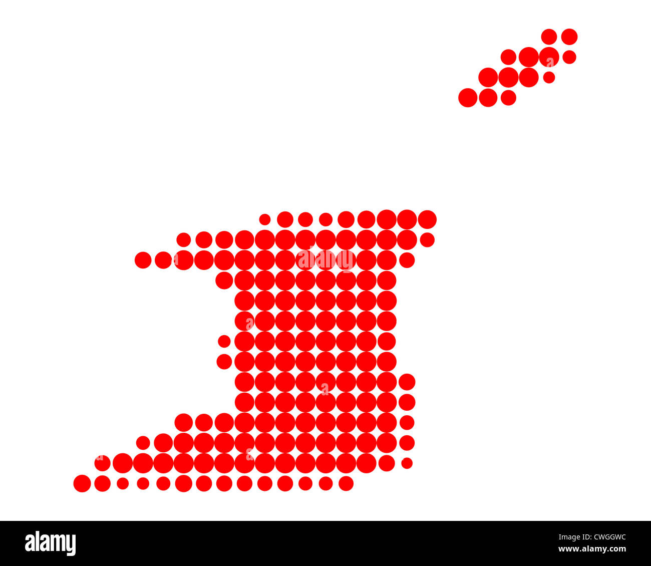 Map of Trinidad and Tobago Stock Photo - Alamy