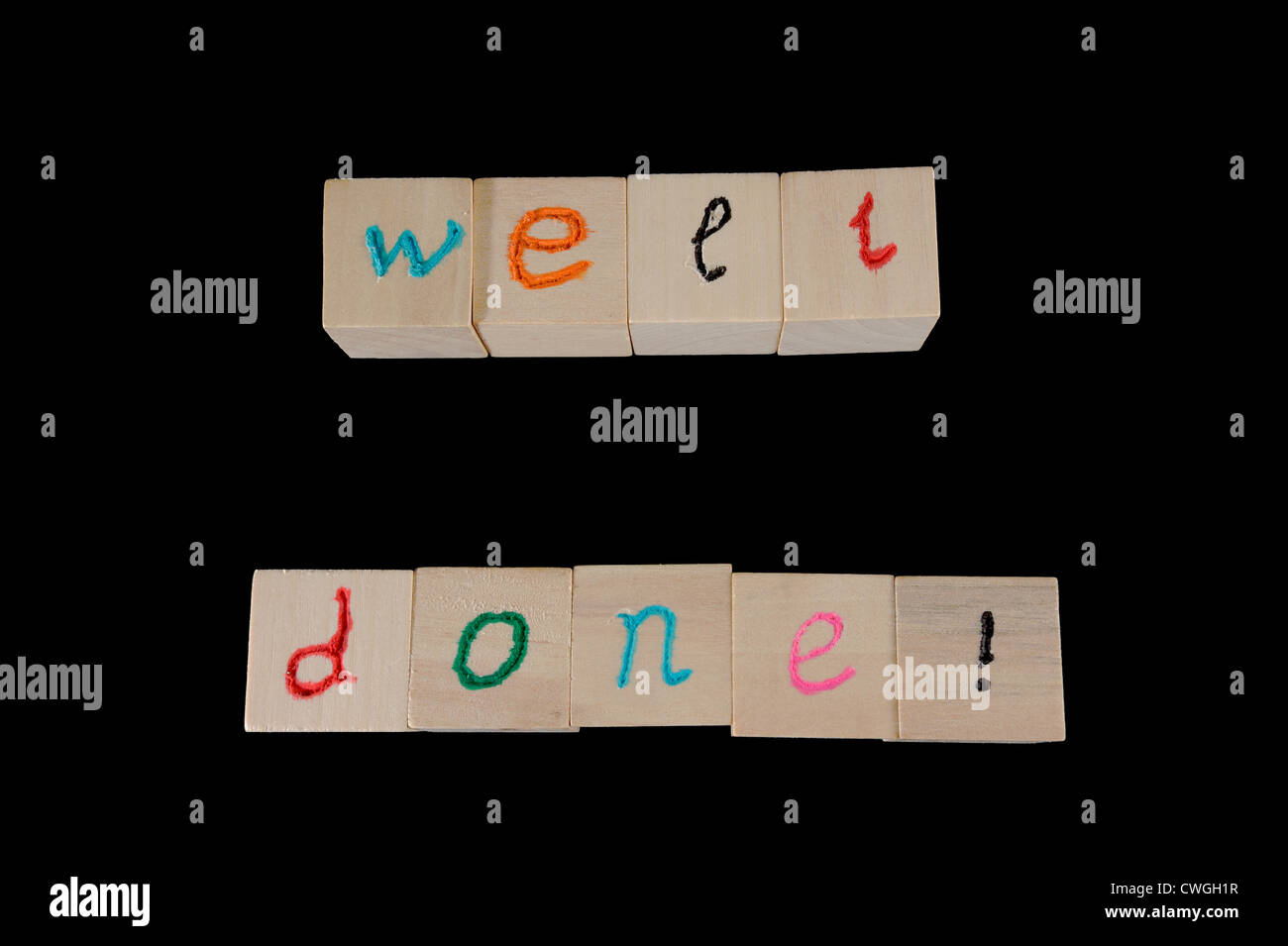 Well done word hi-res stock photography and images - Alamy