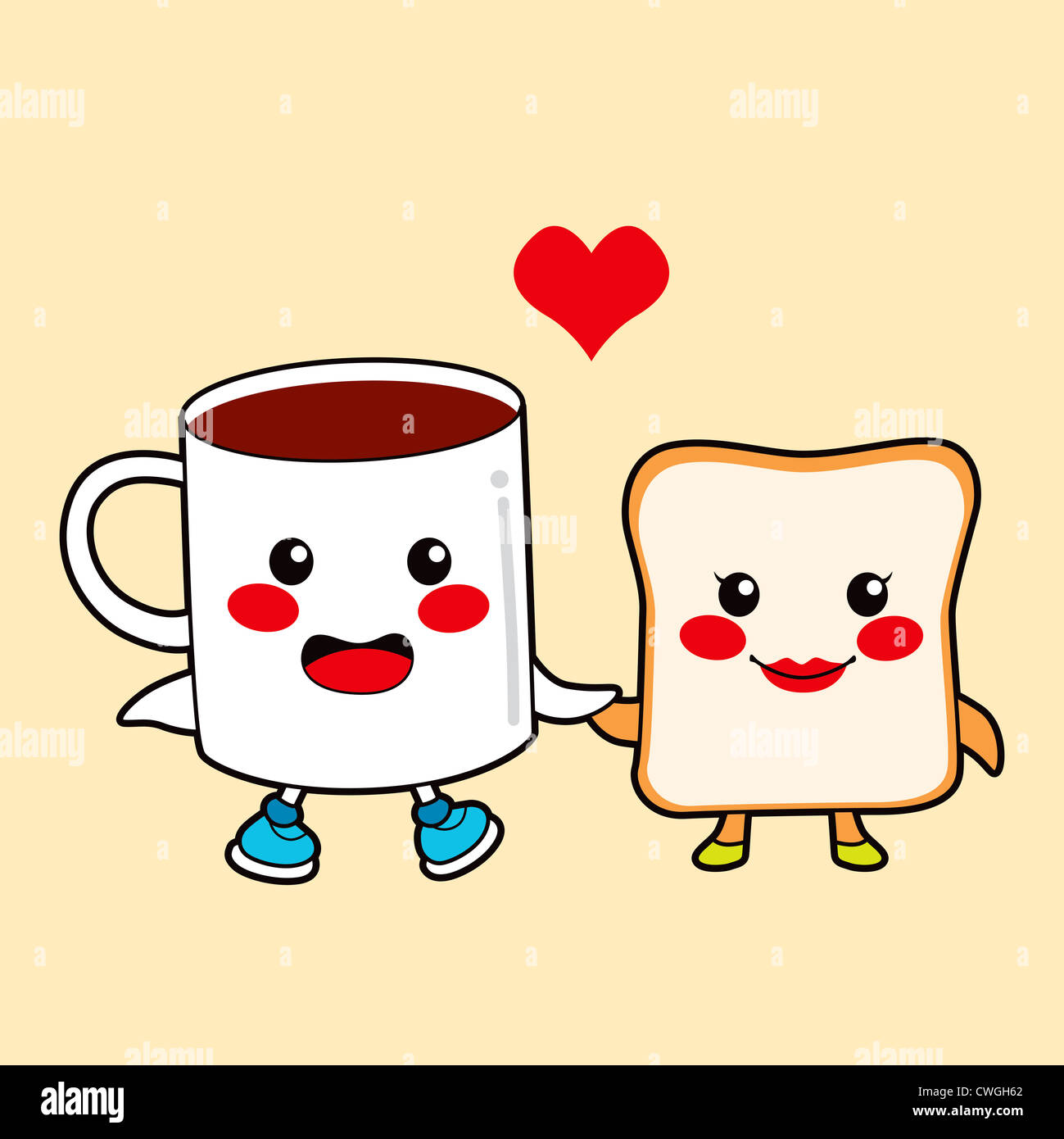 Toast character hi-res stock photography and images - Alamy