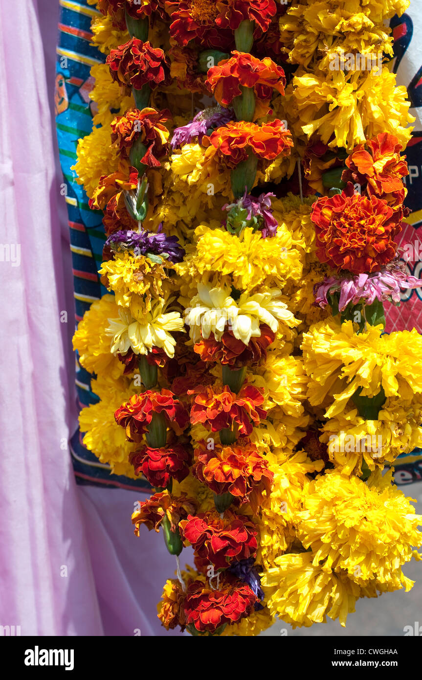 Flower offerings, Goa, India Stock Photo - Alamy