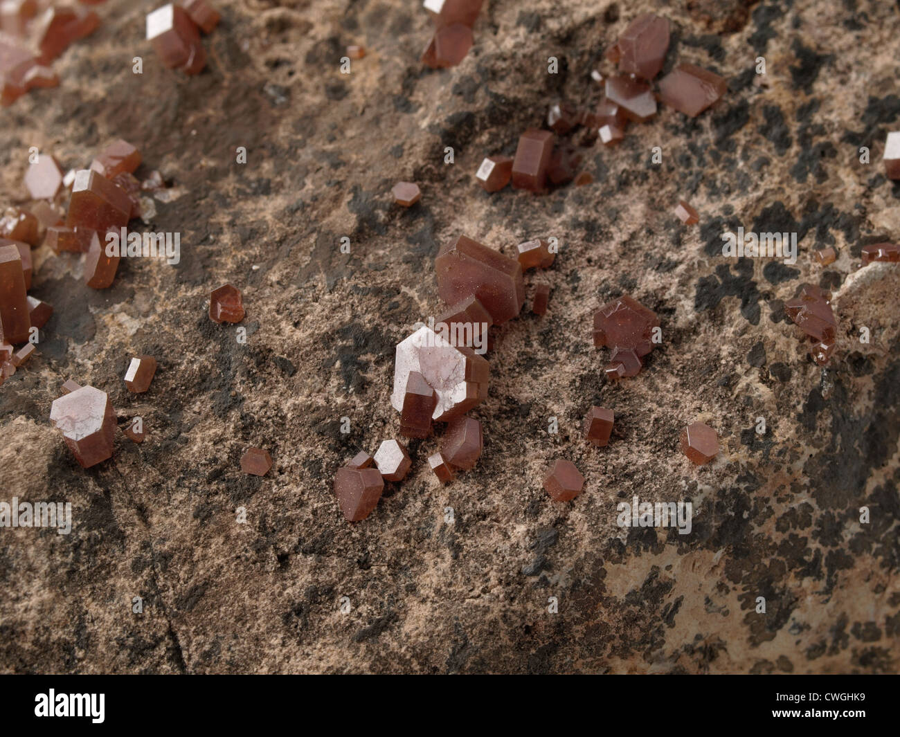 Vanadinite; Mibladen, Morocco Stock Photo - Alamy